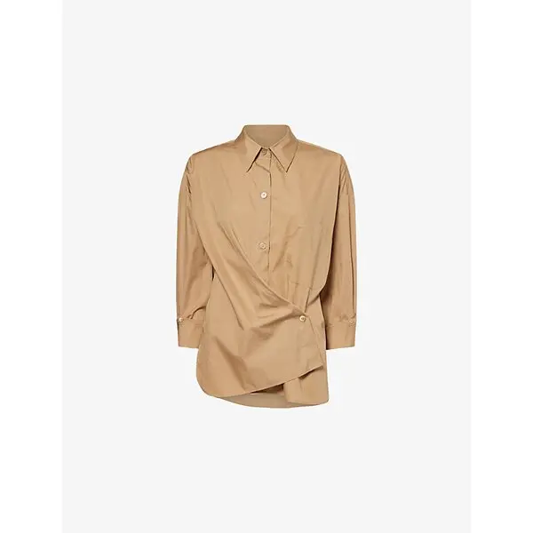 TWP Earl Relaxed Cotton Shirt - Petrified Oak