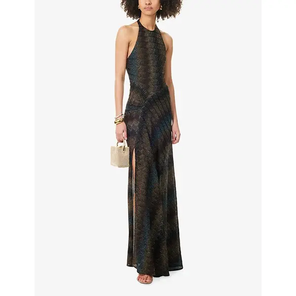 Missoni Snake-pattern Halterneck Gown