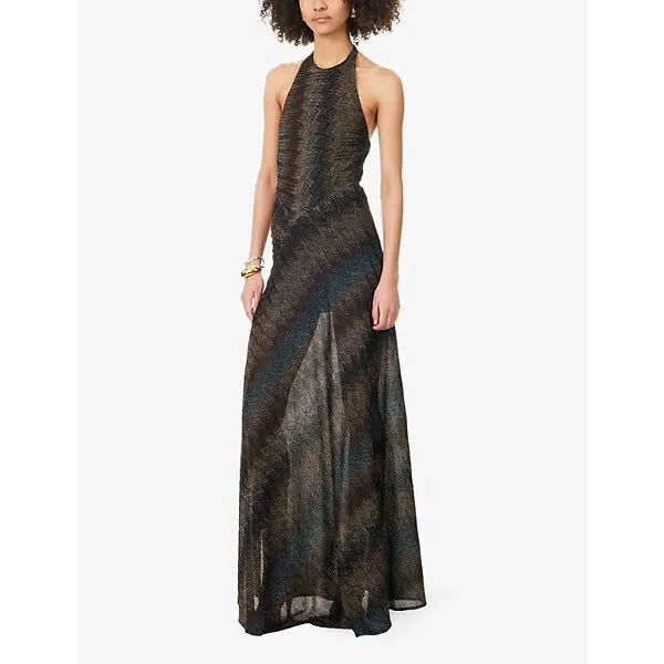 Missoni Snake-pattern Halterneck Gown