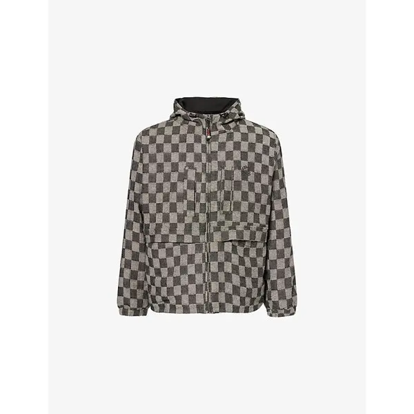 HERESY Trellis Checked Linen-blend Jacket