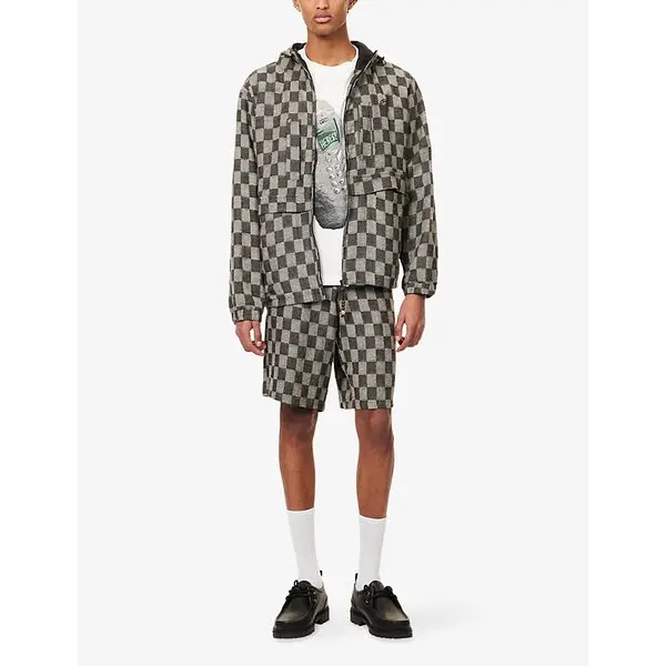 HERESY Trellis Checked Linen-blend Jacket