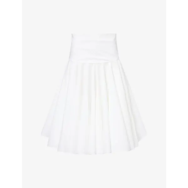 Jacquemus Asymmetric Cotton-blend Skirt - White