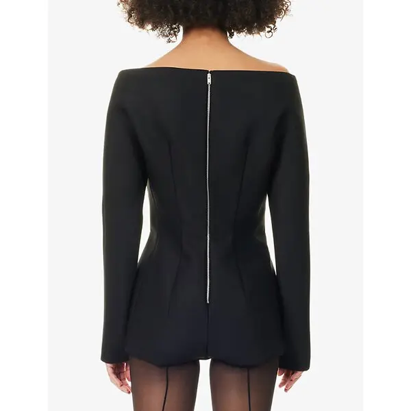 MUGLER Bonded Wool-blend Body
