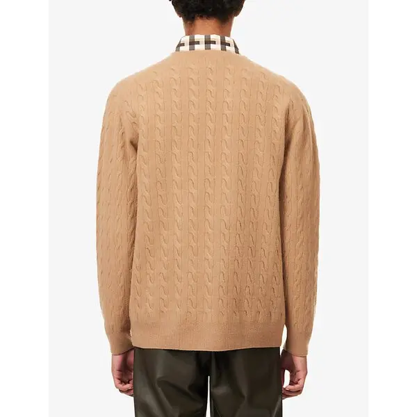 TOM FORD Cable-knit V-neck Wool Neck