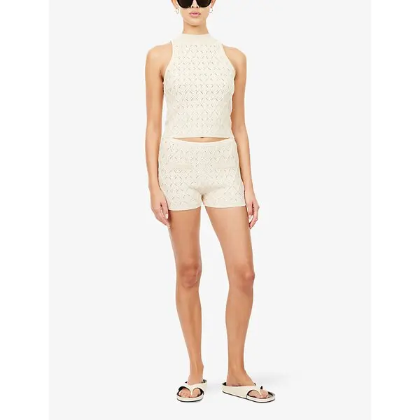 Devon Windsor Rhea Knitted Shorts - Pebble