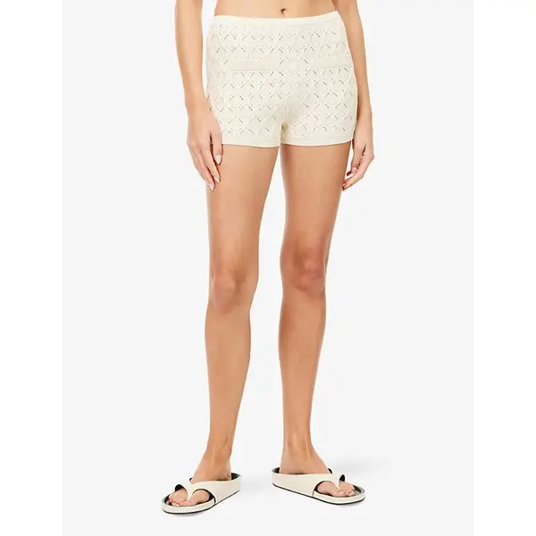Devon Windsor Rhea Knitted Shorts - Pebble