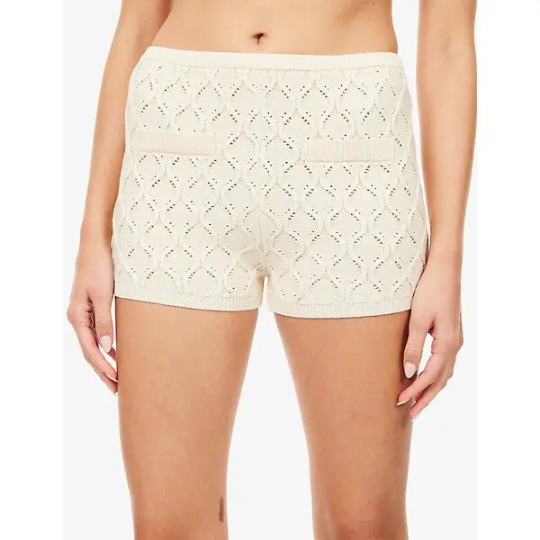 Devon Windsor Rhea Knitted Shorts - Pebble
