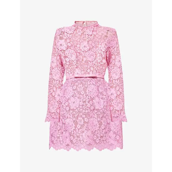NADINE MERABI Sophie Lace Mini Dress - Pink