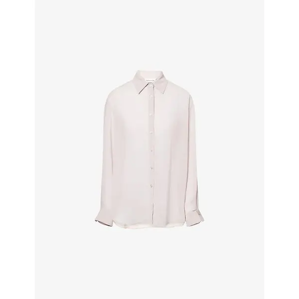 THE FRANKIE SHOP Peri Georgette Shirt - Faded Pink