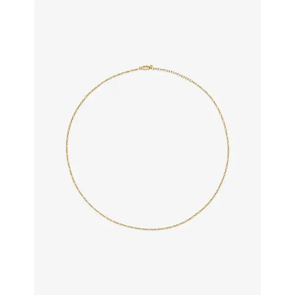 Monica Vinader Textured Link 18ct Yellow Vermeil Chain Necklace - Gold