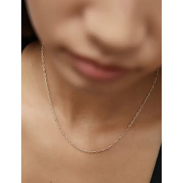 Monica Vinader Textured Link Sterling- Chain Necklace - Silver
