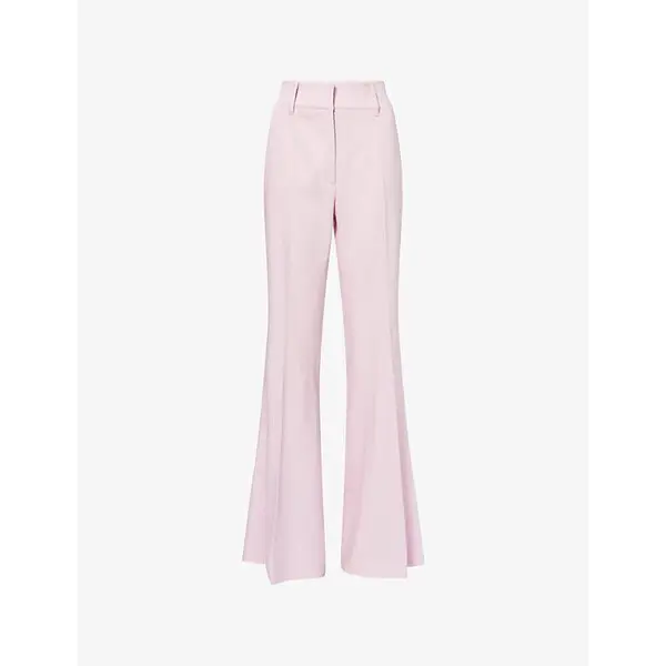 Gabriela Hearst Rhein Flared Wool Trousers - Blush