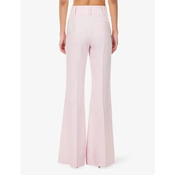 Gabriela Hearst Rhein Flared Wool Trousers - Blush