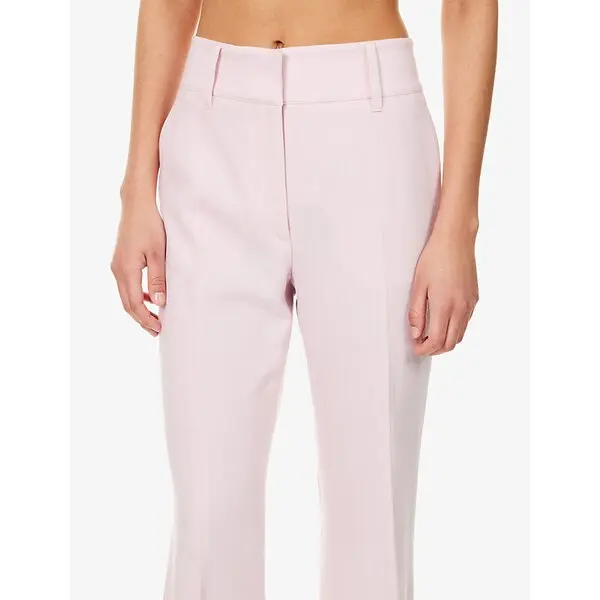 Gabriela Hearst Rhein Flared Wool Trousers - Blush