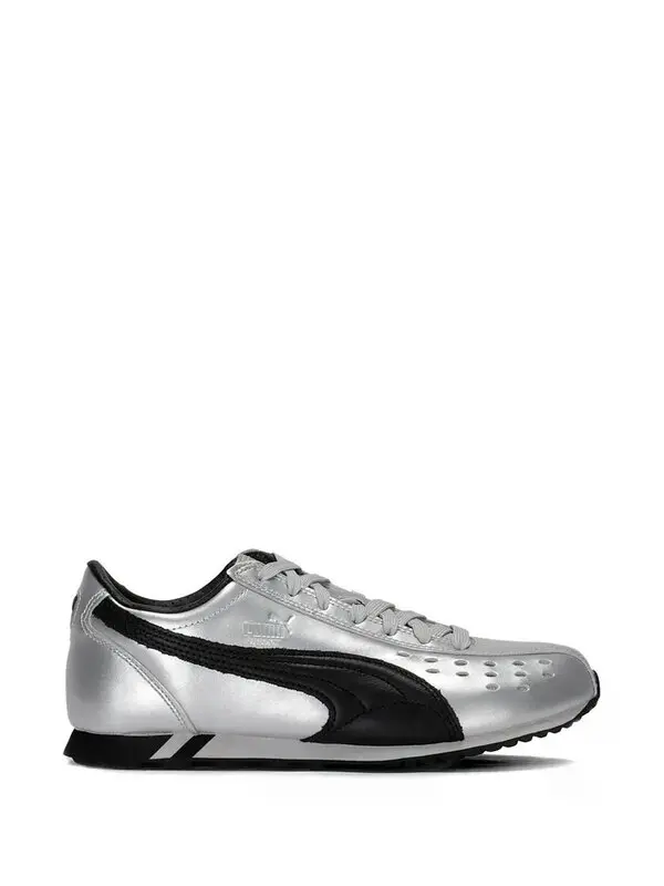 PUMA Metallic Stripe Leather Sneakers - Silver