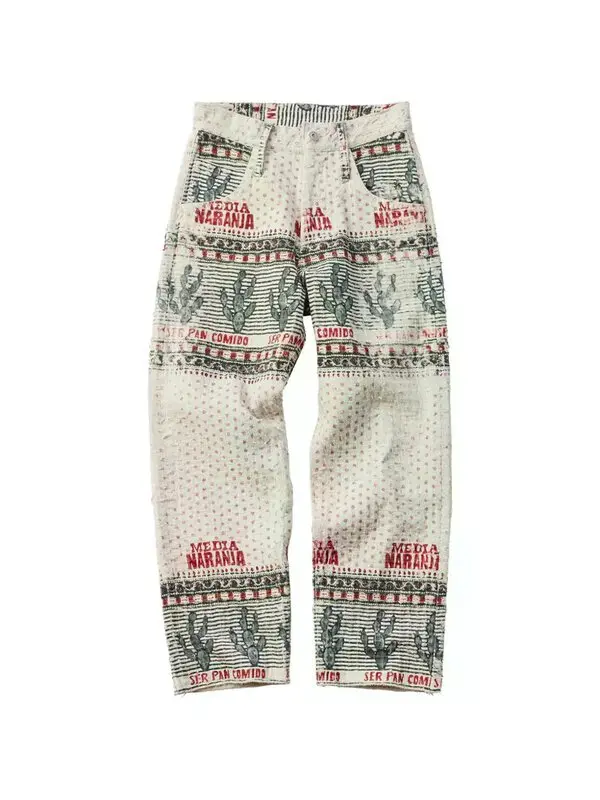 KURO Double Cloth Printed Trousers