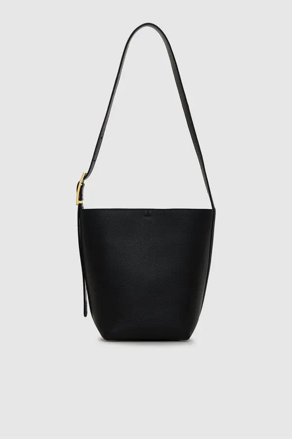 ANINE BING Elly Medium Bucket Bag Grained Leather