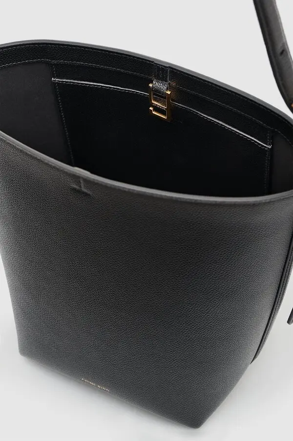 ANINE BING Elly Medium Bucket Bag - Black