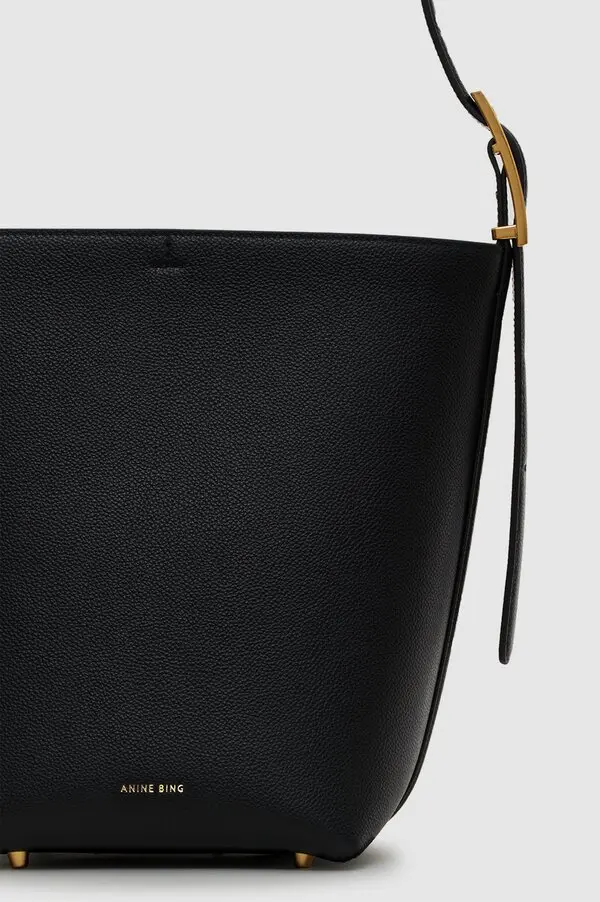 ANINE BING Elly Medium Bucket Bag - Black
