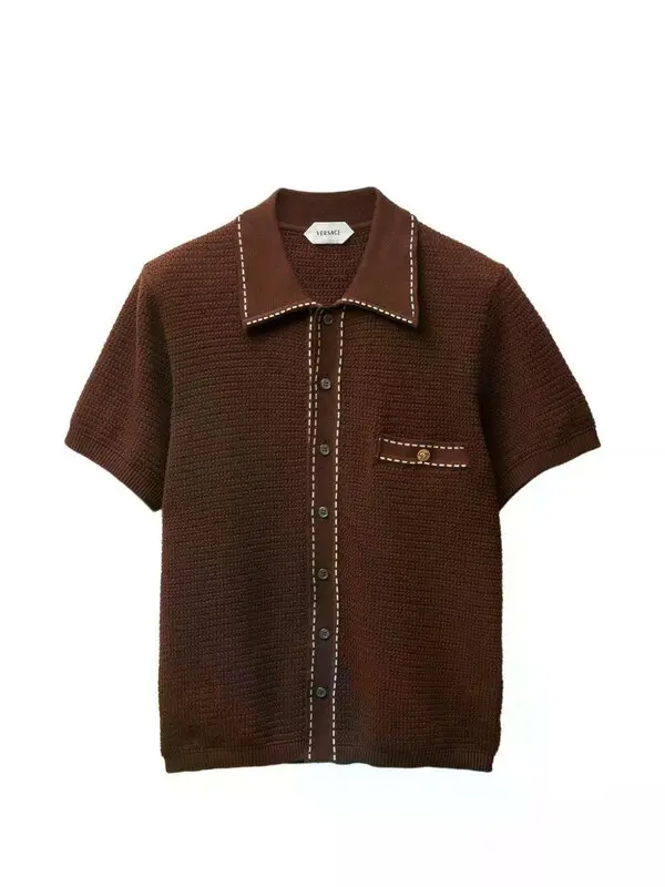 Versace Cotton Knit Shirt - Brown
