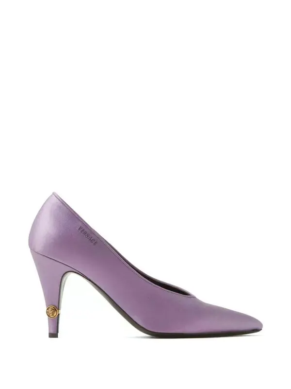 Versace Satin Pumps 90 Mm - Purple