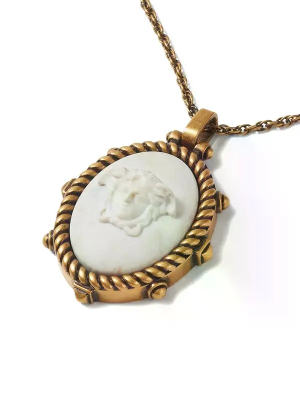 Versace Tivoli Medusa Cameo Pendant Necklace