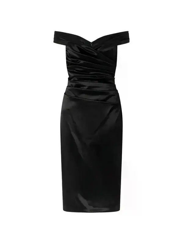Dolce & Gabbana Off-shoulder Midi Dress - Black