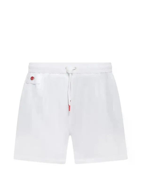 Kiton Flap-pocket Swim Shorts - White