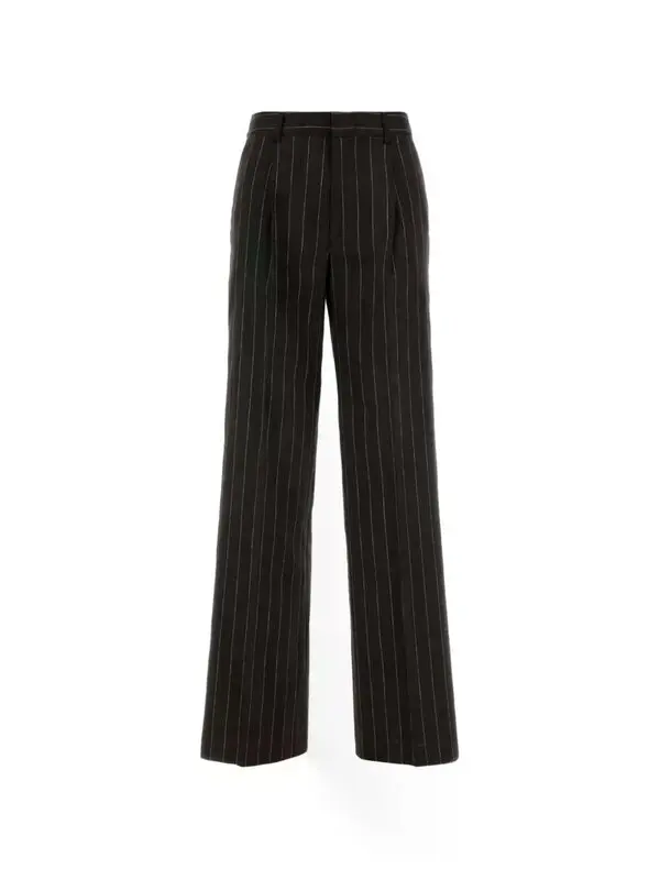 PT TORINO Lola Pinstriped Trousers - Black