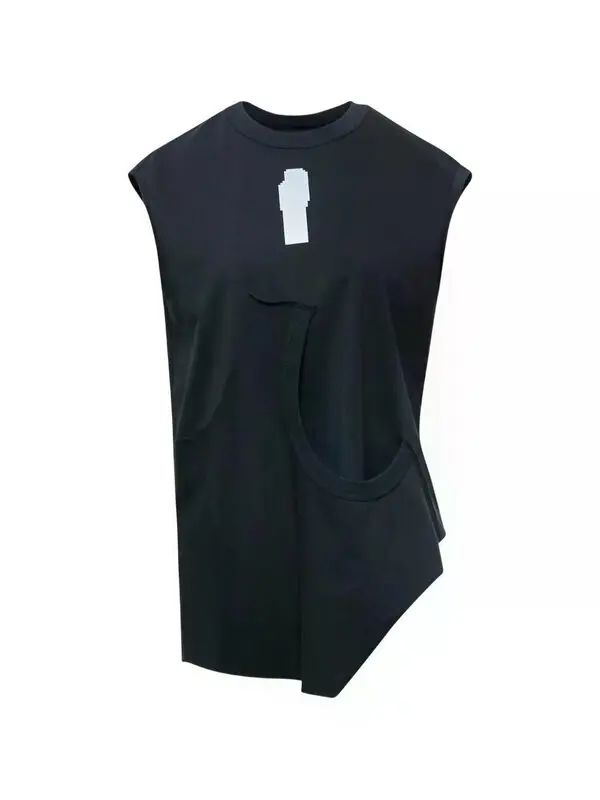 ORDINARY COUTURE CODE Asymmetric Sleeveless Top