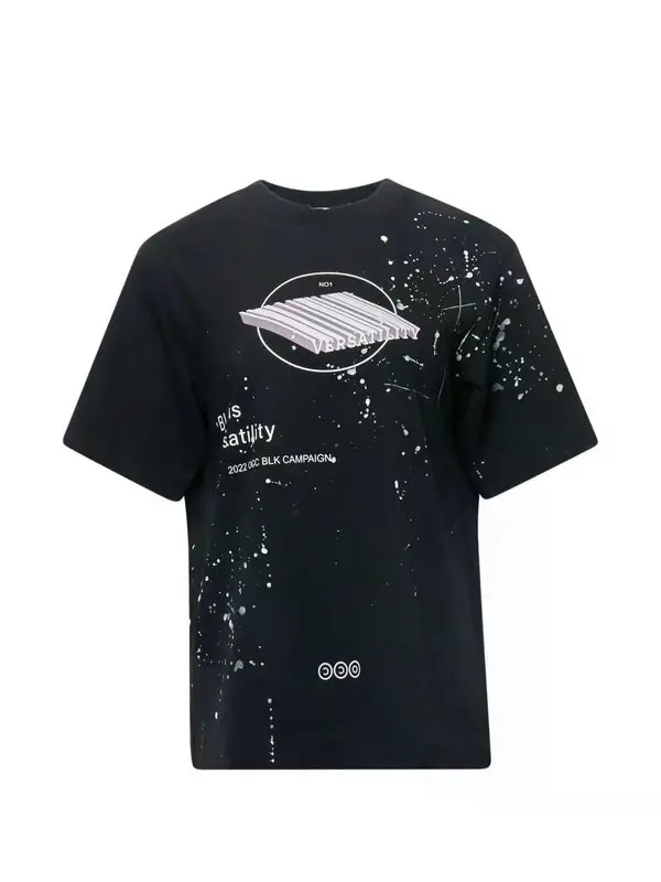 ORDINARY COUTURE CODE Third Dimension Splatter T-shirt