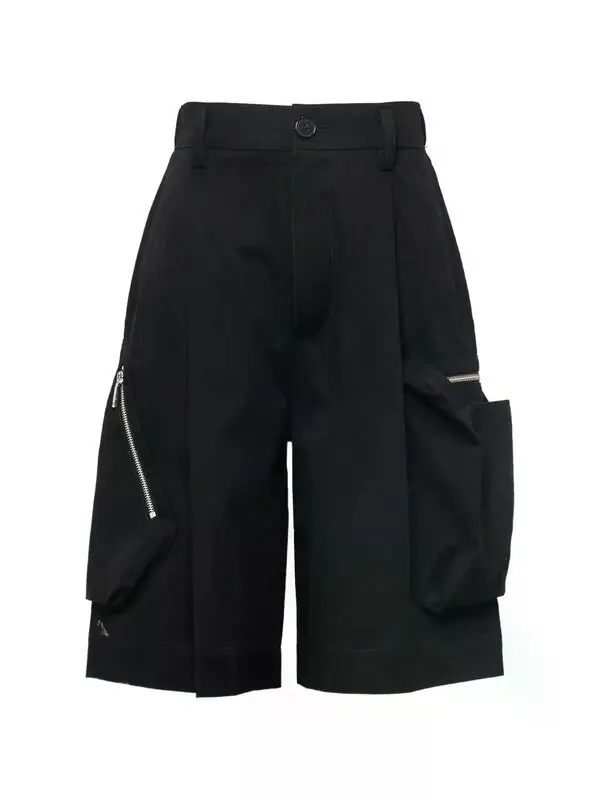 ORDINARY COUTURE CODE Zip Pocket Bermuda Shorts