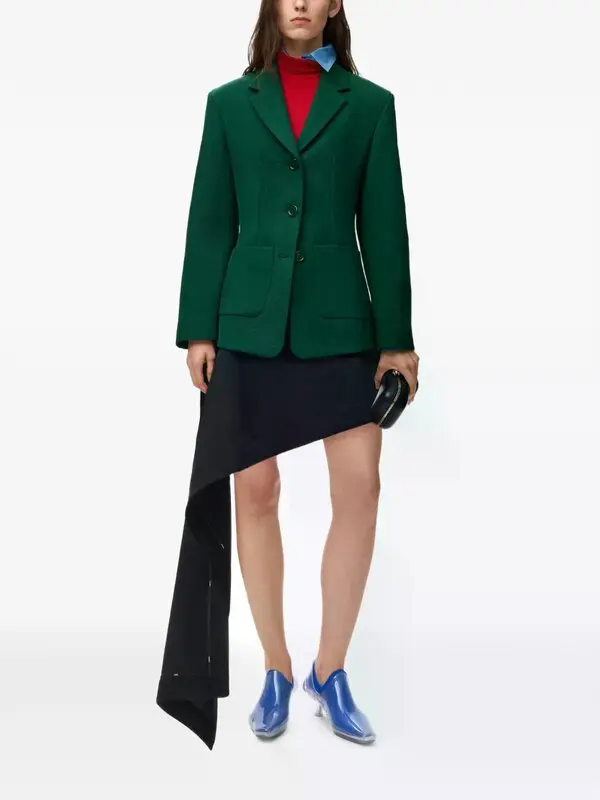 Loewe Asymmetric Draped Mini Skirt - Black