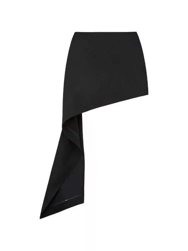 Loewe Asymmetric Draped Mini Skirt - Black