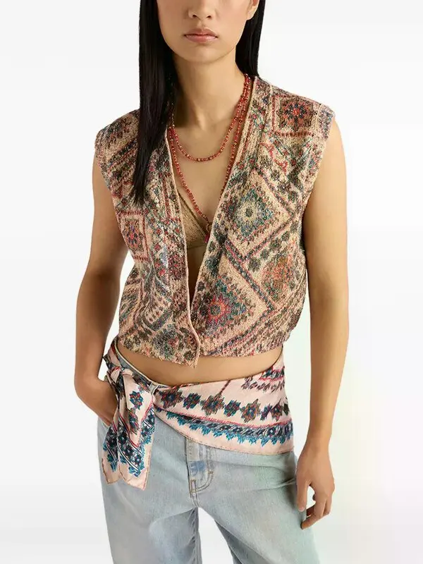 Momoni Cerro Printed Gilet