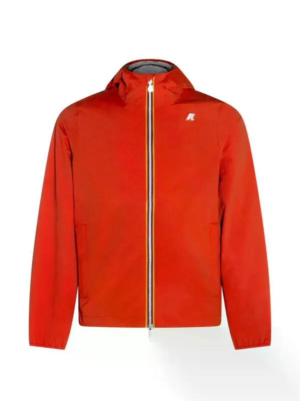 K-WAY Logo-detail Hooded Jacket - Orange
