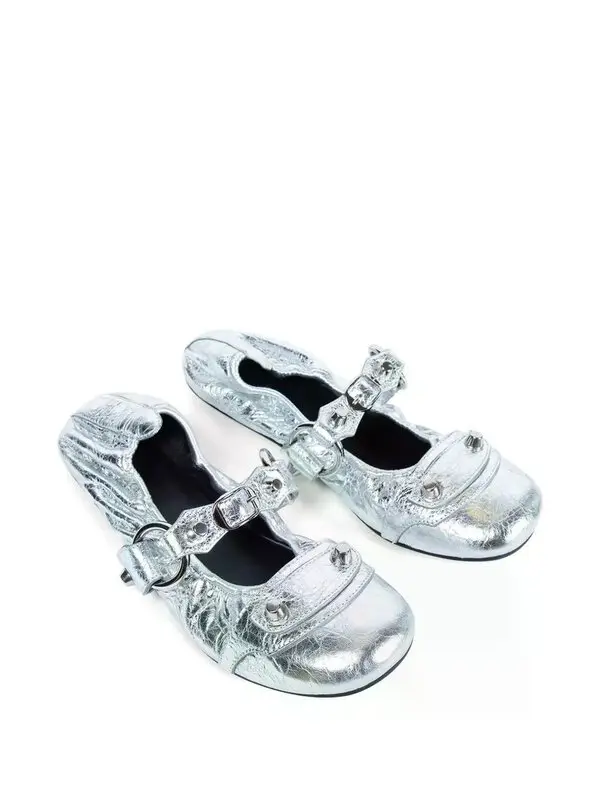 Balenciaga Studded Strap Ballet Flats