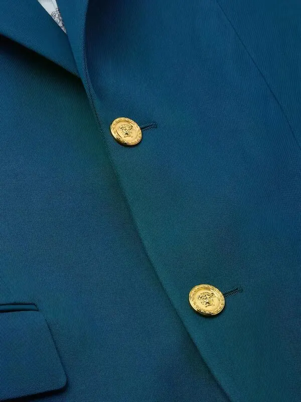 Versace Button Logo-patch Blazer