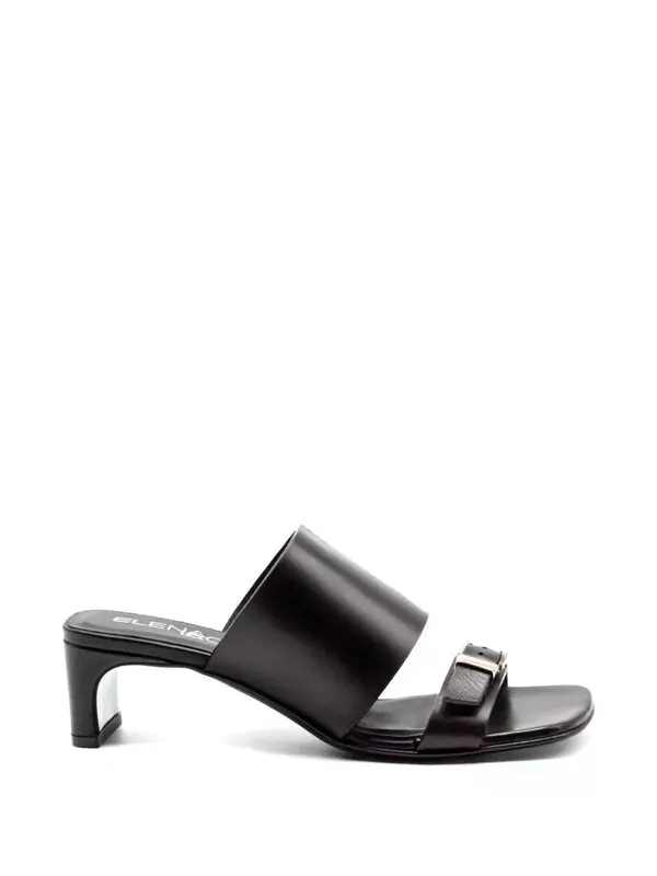 Elena Iachi Buckle Detail Leather Sandals