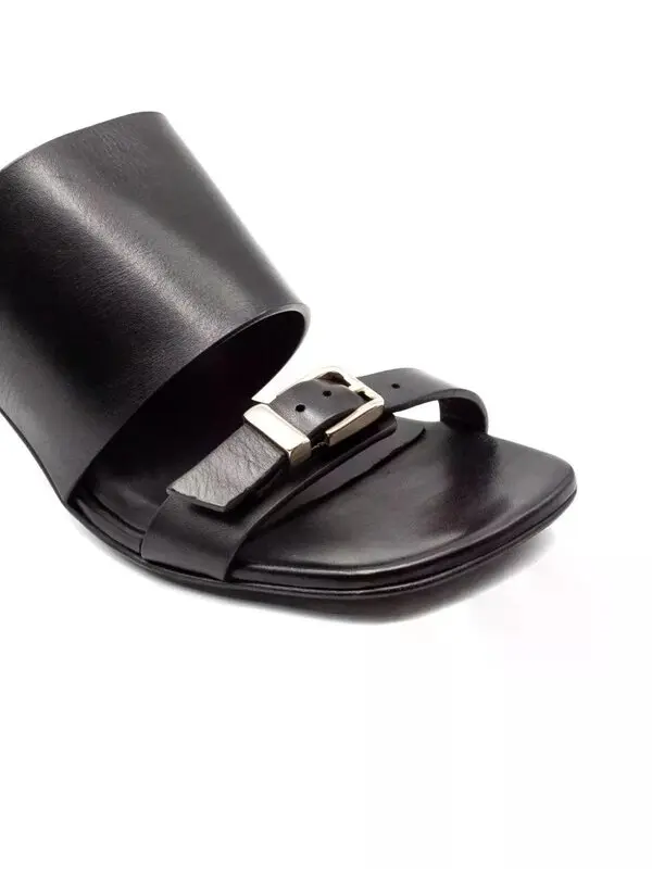 Elena Iachi Buckle Detail Leather Sandals