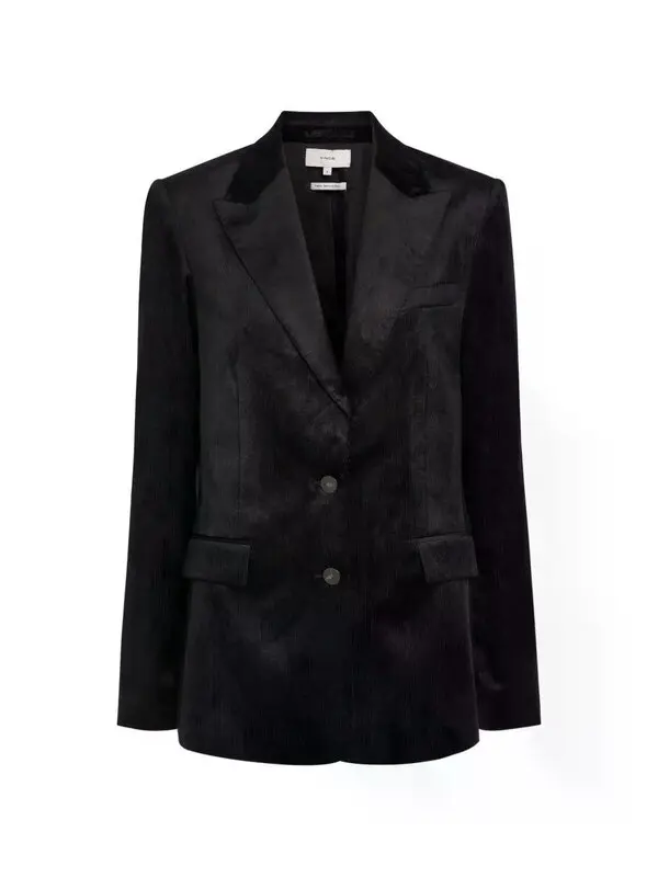 Vince Button Corduroy Blazer - Black