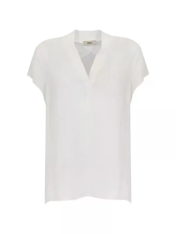 Herno V-neck Short-sleeve Blouse