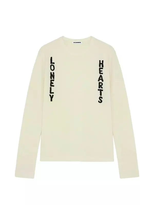 JIL SANDER Long-sleeve Sweater With Lettering - Neutrals