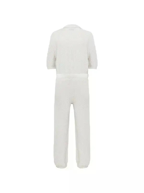 LANEUS Knitted-construction Jumpsuit