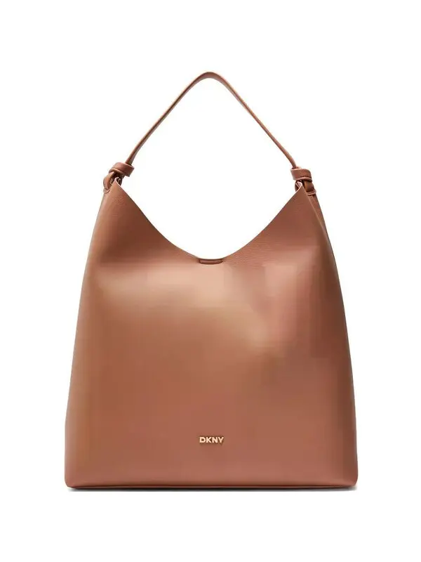 Dkny Logo-detail Shoulder Bag - Brown