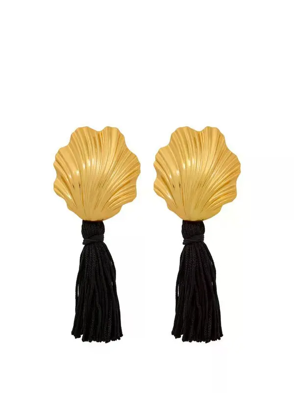 JULIETTA Coquille Tassel Earrings - Gold