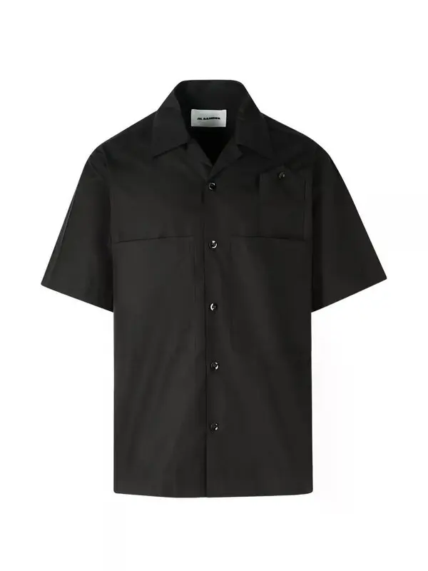 JIL SANDER Chest-pockets Short-sleeved Shirt - Black