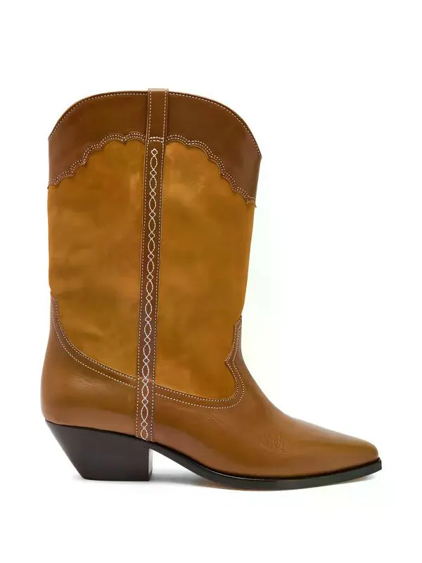 Isabel Marant Suede Panel Boots - Brown