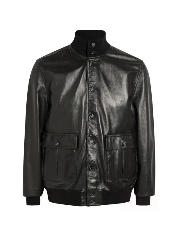 VALSTAR Quilted Leather Jacket - Black