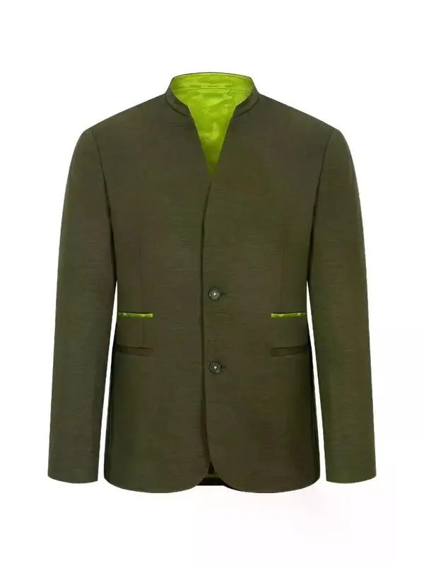 Shanghai Tang Contrast-binding Wool Blazer